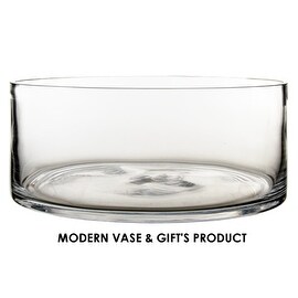 CYS® Glass Wide Cylinder Vase. H-4", Open D-10" (1 PC) - Bed Bath ...