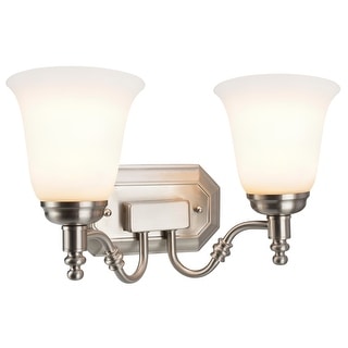 Aspen Creative Two-Light Metal Bathroom Vanity Wall Light Fixture, 15 1 ...