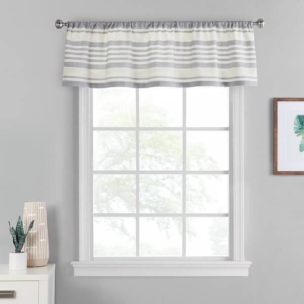 Porch & Den Tennyson Stripe Pattern Window Valance - Bed Bath & Beyond ...