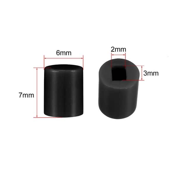 40Pcs Plastic 6x7mm Latching Pushbutton Tactile Switch Caps Cover ...