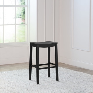 Fiddler Backless Wood Bar Height Stool, Black - Bed Bath & Beyond ...