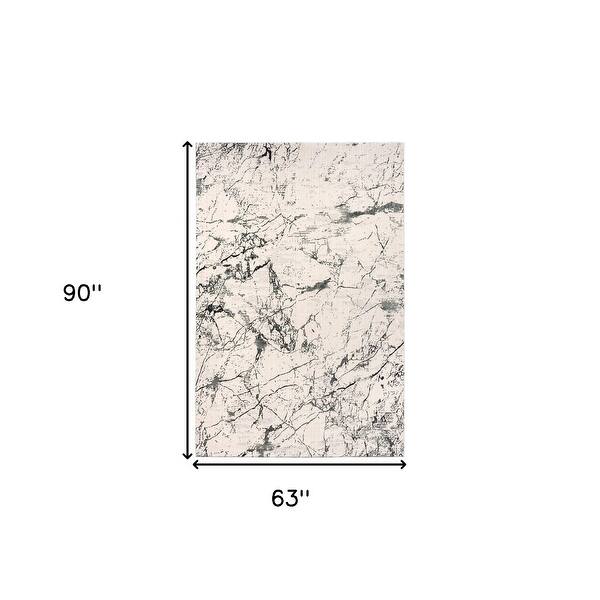 HomeRoots 5' X 8' Ivory Abstract Area Rug - 5' x 8' - Bed Bath & Beyond ...