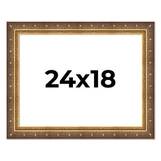 24x18 Frame Vintage Gold Solid Wood Picture Frame | 2.5 Inch Moulding ...