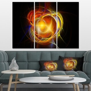 Designart "Supernova Explosion in Black" Abstract Print On Canvas ...