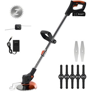 Cordless String Weed Tiller Cultivator, Trimmer & Edger with Battery ...