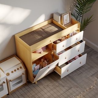 Changing Table Dresser Nursery Chest Storage Changing Dresser Storage ...