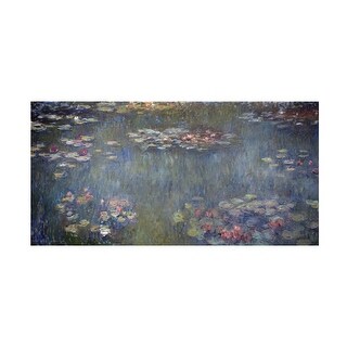 Claude Monet 'Waterlilies Pond Green Reflection' Canvas Art - Bed Bath ...