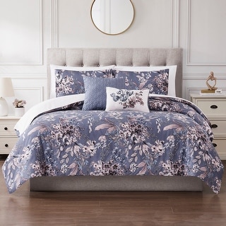 Modern Threads 5-Piece Printed Thea Comforter Set - Bed Bath & Beyond ...