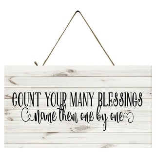 Count Your Blessings Name Them One by One Printed Wood Sign 10" x 5 ...