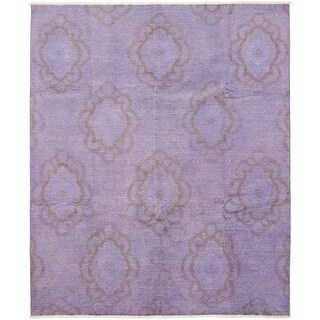 ECARPETGALLERY Hand-knotted Color transition Violet Wool Rug - 7'9 x 9 ...