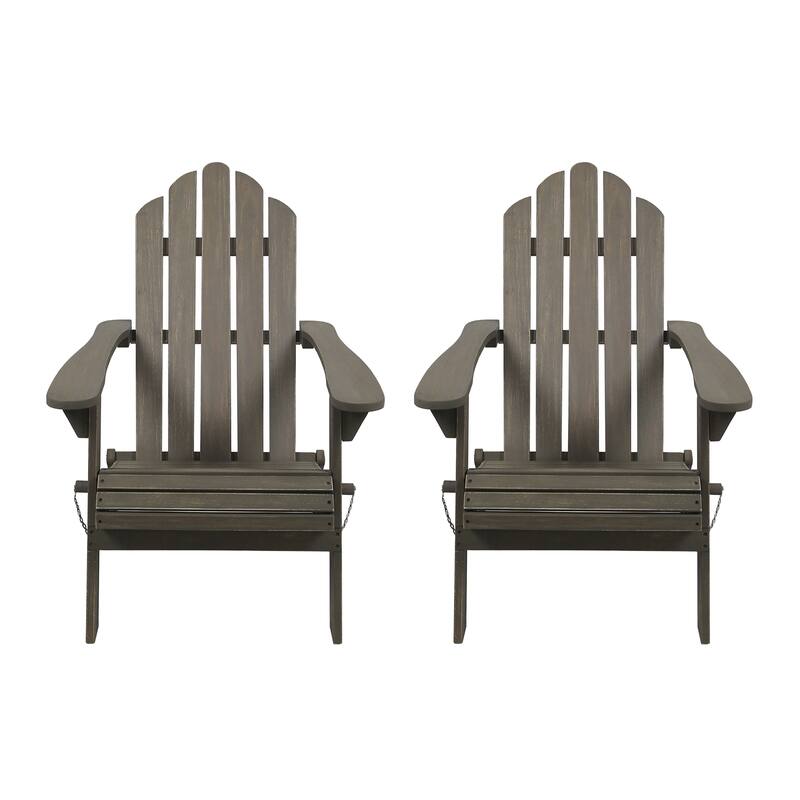 Hollywood Outdoor Outdoor Acacia Wood Foldable Adirondack Chairs (Set ...