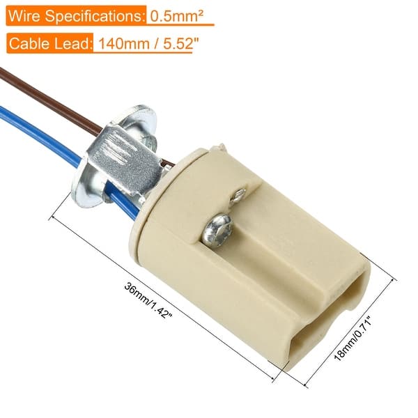 2pcs 140mm Cable Wire G9 Light Base Socket Ceramics Lamp Bulb Holder ...