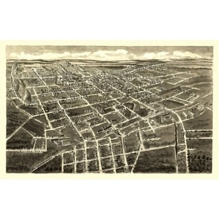 Antique Map Of Statesville North Carolina 1907 Iredell County Poster ...