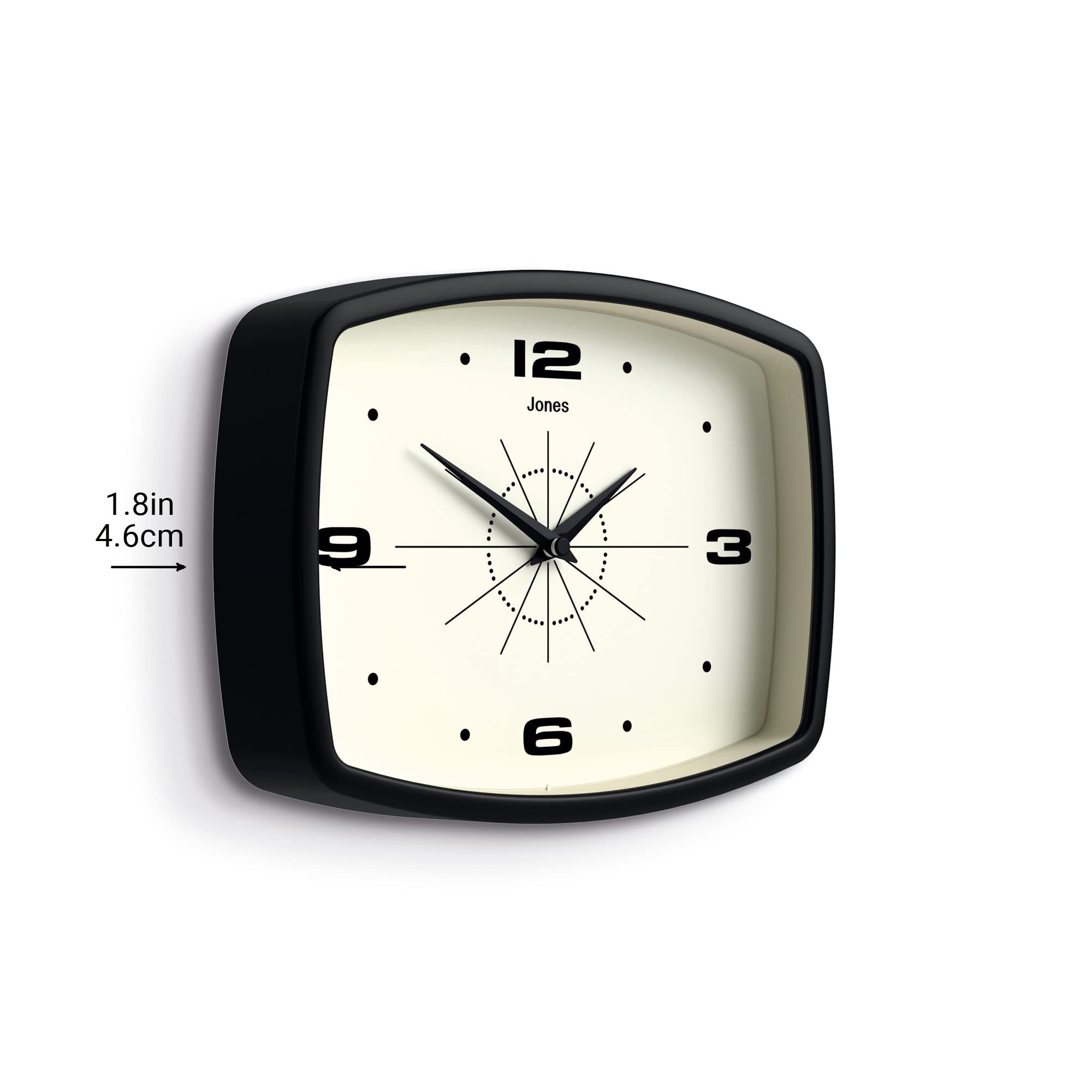 retro square wall clock
