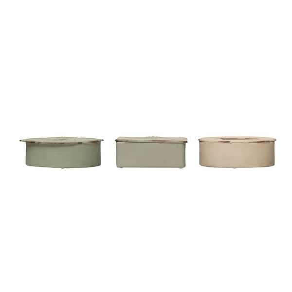 Decorative Metal Boxes with Attached Lids - m - Bed Bath & Beyond ...
