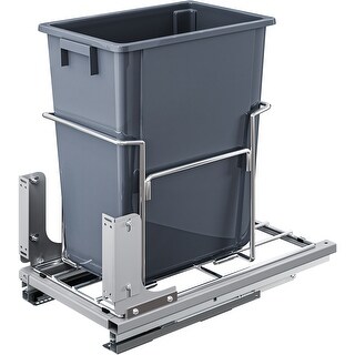 Single White 37 Quart Pull Out Kitchen Waste Containers - 37QT - Bed ...