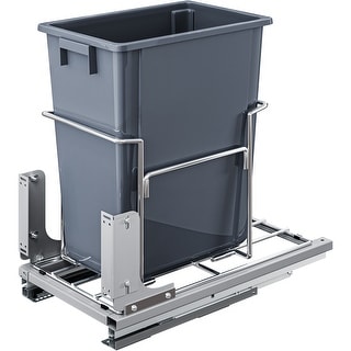 Single White 37 Quart Pull Out Kitchen Waste Containers - 37QT - Bed ...