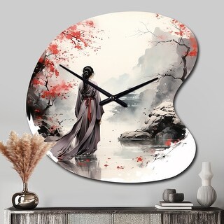 Designart - Japan Land Of The Samurai VI - Japan Wall Clocks in Drop ...