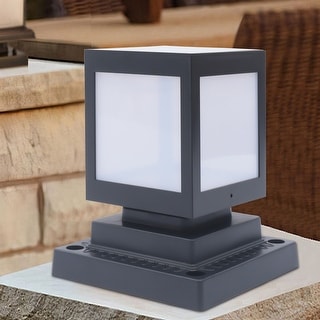 LED Post Wall Lamp Black Outdoor Post Light - 8*8*9.8in - Bed Bath ...
