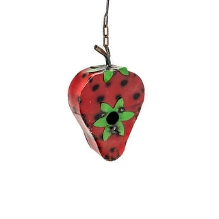 Strawberry Hanging Birdhouse Metal Art - 4L x 7.75W x 17.50H - Bed Bath ...