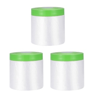 Pre-Taped Masking Film, Drop Cloth with High-Tack Painters Tape 3Pcs ...