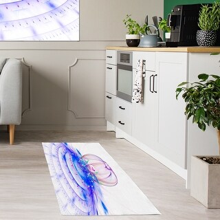 Designart 'Spectacular Blue 3D Surreal Art' Floral Area Rug - Bed Bath ...