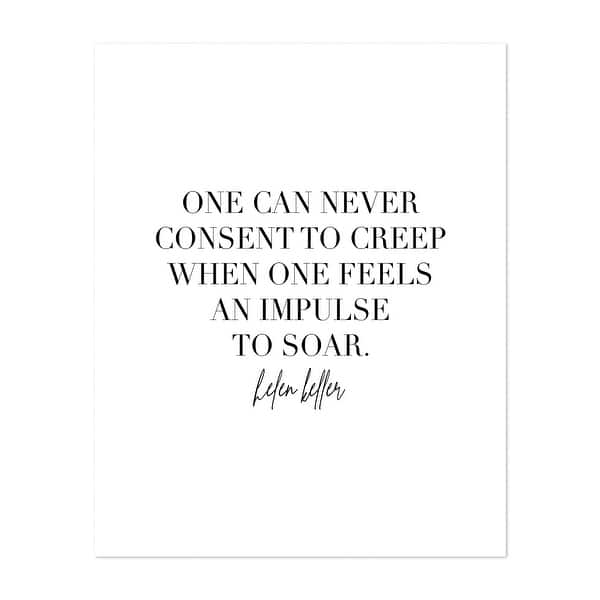 Typography Helen Keller Motivational Quotes Sayings Art Print/Poster ...