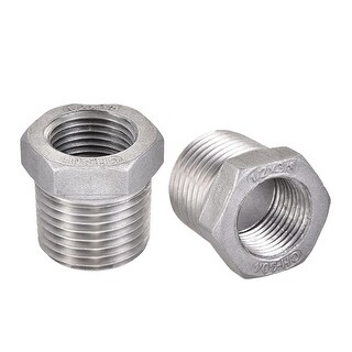 Reducer Hex Bushing Fitting 2Pcs - Silver Tone - Bed Bath & Beyond ...