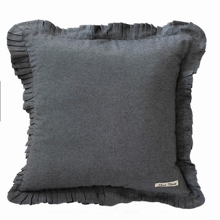 Gray With Ruffled Pleated Edges Cushion Cover - Bed Bath & Beyond ...