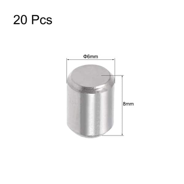 20Pcs 6mmx8mm Dowel Pin 304 Stainless Steel Shelf Support Silver Tone ...