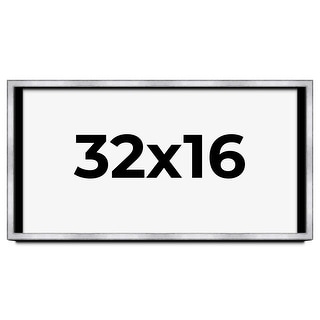32x16 Shadow Box Frame Silver | 1.375 Inches Deep Real Wood - Bed Bath ...