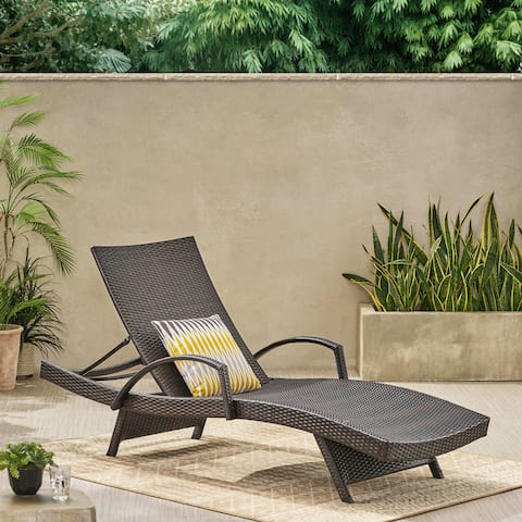 Toscana Outdoor 2-piece Wicker Adjustable Chaise Lounge Set by ...