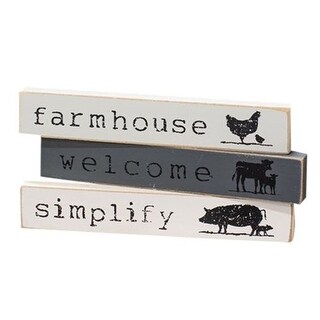 Farmhouse Animals Mini Stick 3 Asstd. - Pictured - Bed Bath & Beyond ...