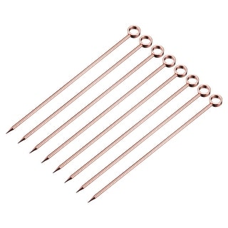 Metal Cocktail Picks 8Pcs, Reusable Cocktail Toothpick Circle Shape ...