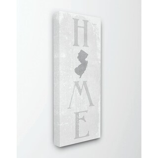 Stupell New Jersey Home State Map Grey Textured Word Design,10x24 ...