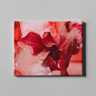 Red Abstract Flower Abstract Canvas Wall Art - Bed Bath & Beyond - 37094579