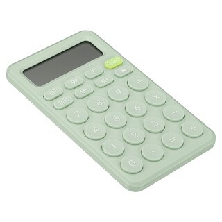Desk Basic Cute Calculator Calculators Battery Powered 12 Digit Green ...