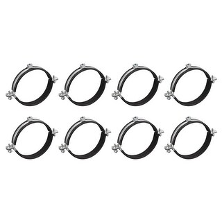 M10 Rigid Pipe Strap Clamps, Pipe Bracket Tube Clip Carbon Steel 8Pcs ...