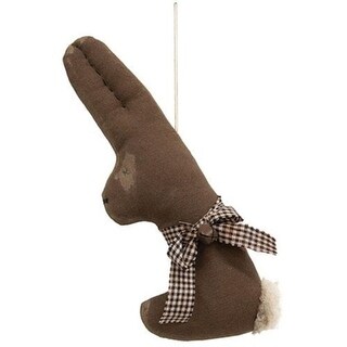 Primitive Chocolate Bunny Ornament - 3.50"L x 2"W x 9.50"h - Bed Bath ...