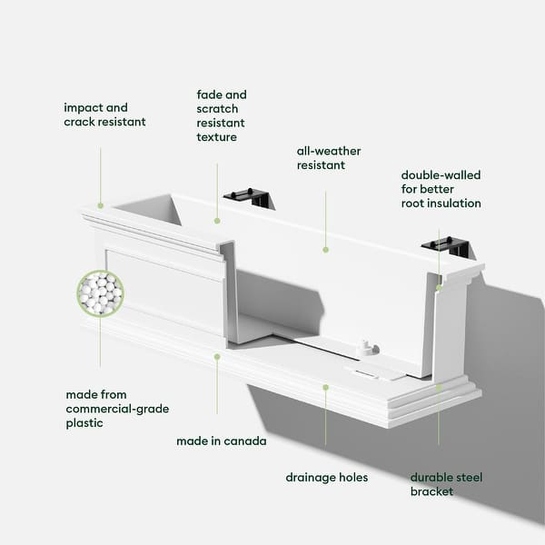 Veradek Brixton Window Box 36" Planter w/ Bracket - Bed Bath & Beyond ...