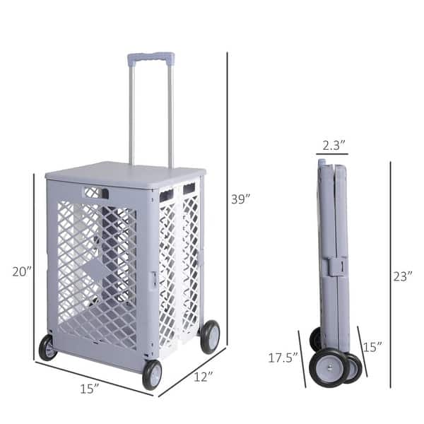 Foldable Mesh Rolling Cart with Wheels, updated Utility Tools Rolling ...