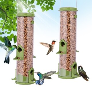 Tube Bird Feeder with 4 Feeding Ports（2Pack） - Bed Bath & Beyond - 37954711