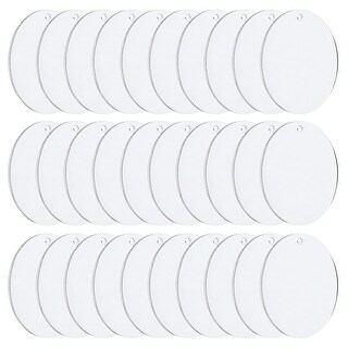 30pcs Acrylic Circles Round Clear Plastic Sheet Disk Blank 2mm Thick ...
