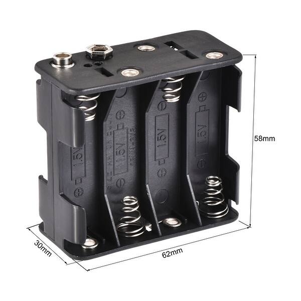 Battery Case Storage Box 8 x 1.5V AA with Standard Snap Connector 3Pcs ...