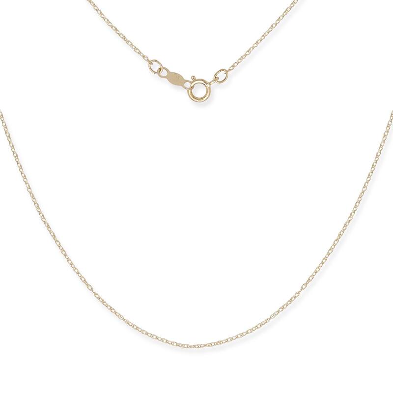 14k Gold Children's 13-inch Carded Rope Chain Necklace - Overstock ...