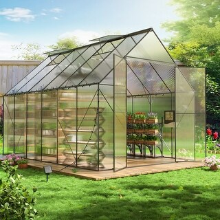 Walk-in Heavy Duty Storage Shed with Adjustable Vent Window&Lockable ...