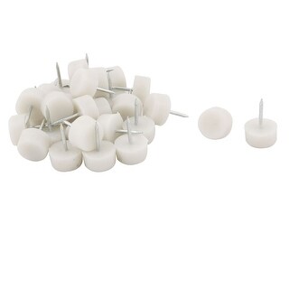 Office Table Decorative Plastic Base Skid Antislip Glide Nail 18mm Dia ...