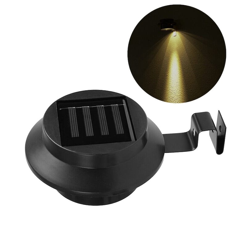 LED Solar Gutter Lights 3LED Wall Light for Outdoor Garden Pathway ...