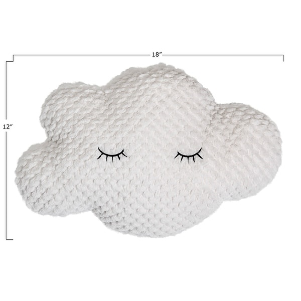 White Polyester Cloud with Eyelashes Accent Pillow - Bed Bath & Beyond ...