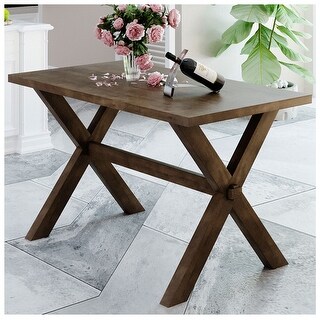 Wood Dining Table - Brown Small Dining Table 36 Inch Table - Bed Bath ...